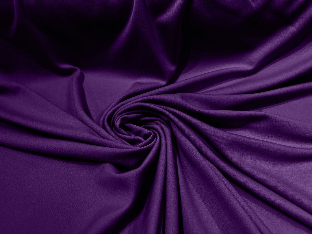 Purple 59/60" Wide 100% Polyester Wrinkle Free Stretch Double Knit ...