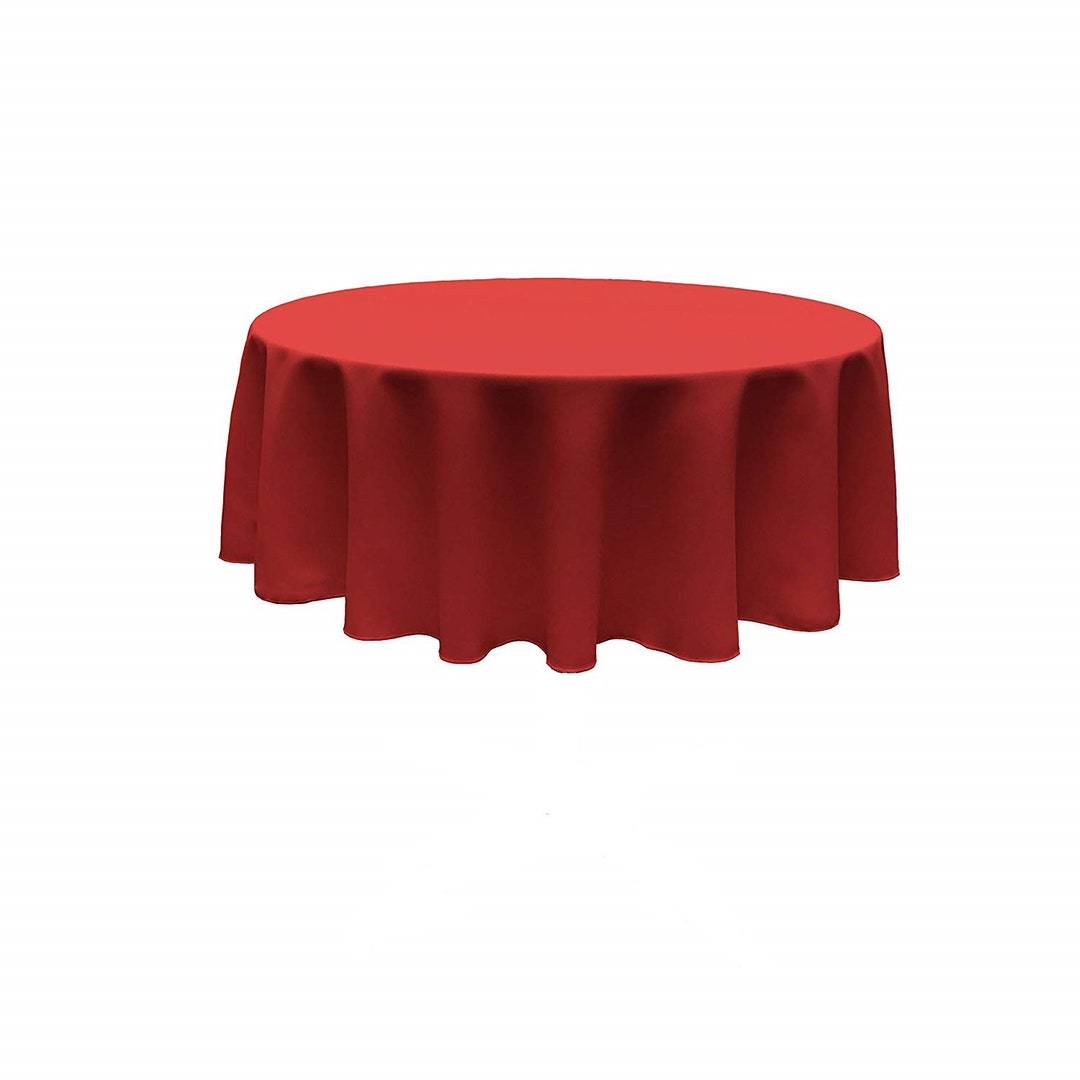 Cardinal Red - Solid Round Polyester Poplin Tablecloth Seamless. - Etsy