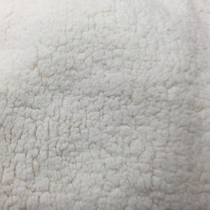 Ivory Cuddle Minky Sherpa Fleece,lamb Wool Design Fabric.sold by the ...