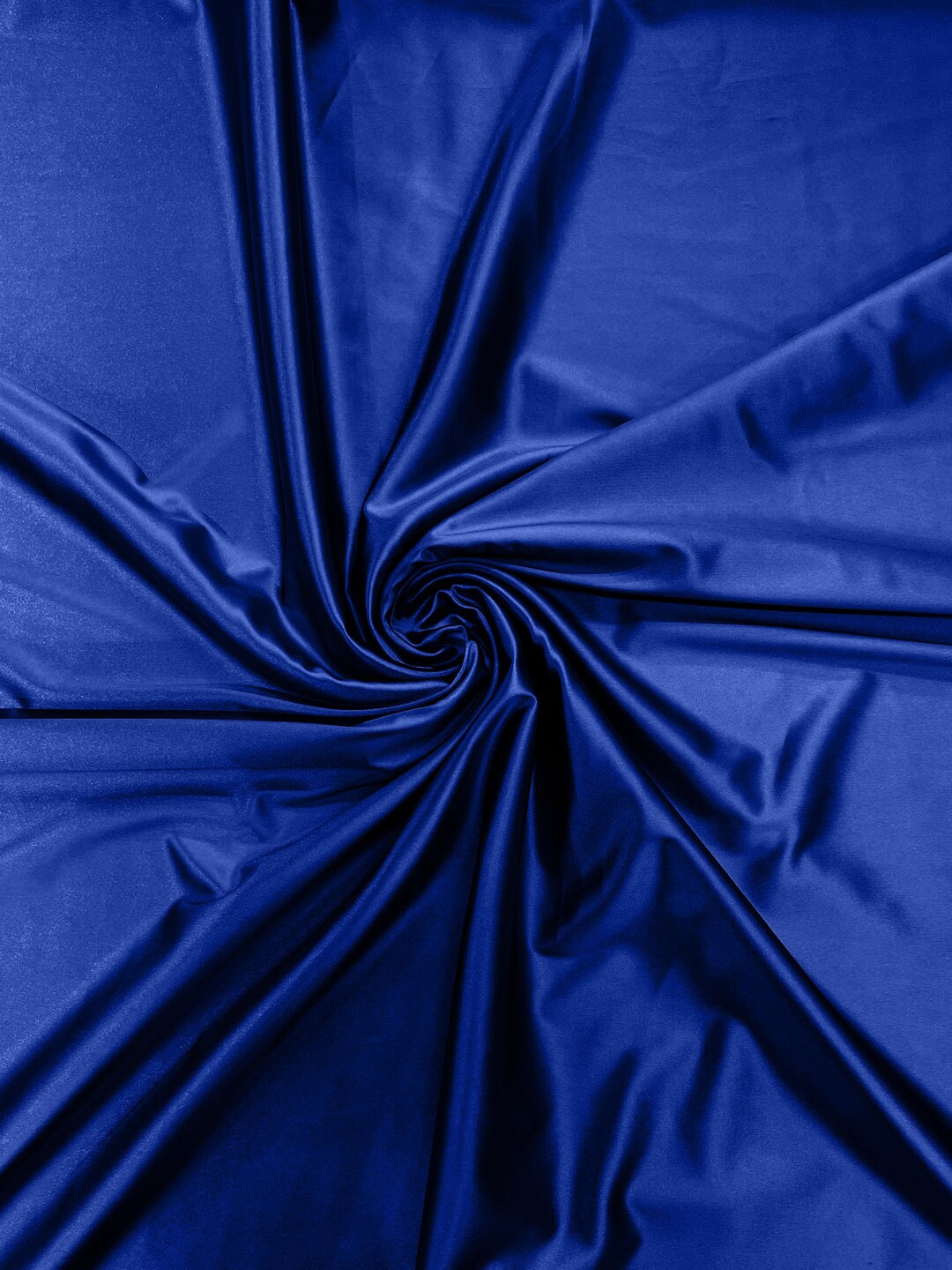 Dark Royal Blue Heavy Shiny Satin Stretch Spandex Fabric | 58 Inches ...