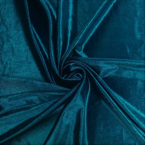 TEAL BLUE Silk Velvet Fabric - Etsy