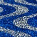 Silver/royal Blue Sequin Wave Design on Royal Blue Stretch Velvet All ...