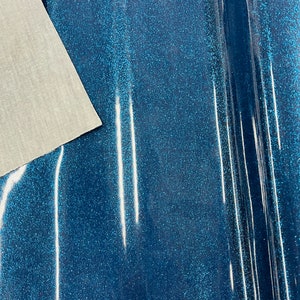 Deep Royal Blue 53/54" Wide Shiny Sparkle Glitter Vinyl, Faux Leather ...