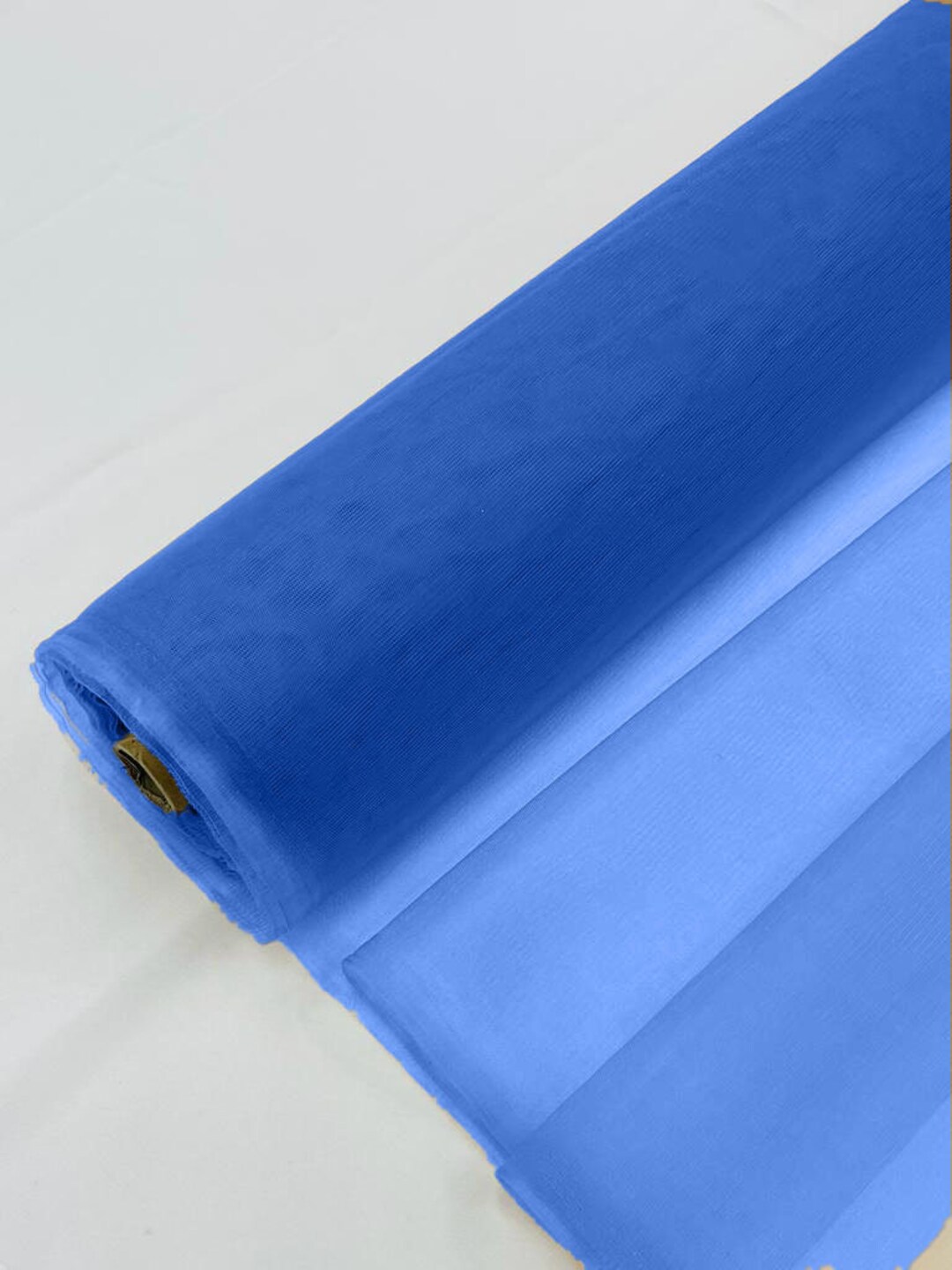 Indigo Blue - Bridal Mesh Tulle Netting Fabric / Sheer Mesh /58" Wide ...