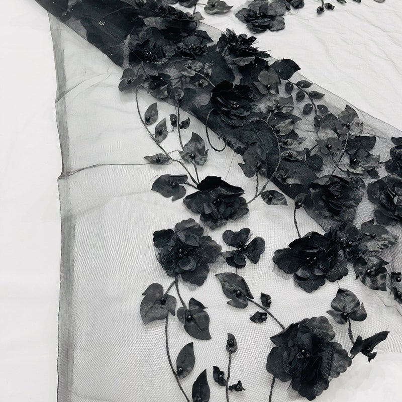 Embroidered Sheer Fabric - Etsy