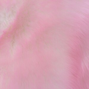 Pink/ivory Deluxe Cotton Candy Design- Shaggy Faux Fun Fur-2 Tone Super ...