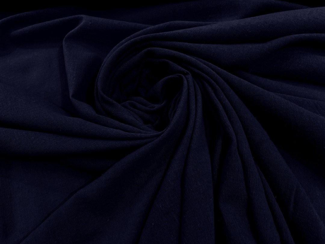 Navy Blue Muslin Crinkle Gauze Fabric, Cotton Gauze Swaddle Fabric ...
