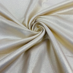 Light Gold Iridescent Metallic Shiny Light Weight Texture Lame Fabric ...