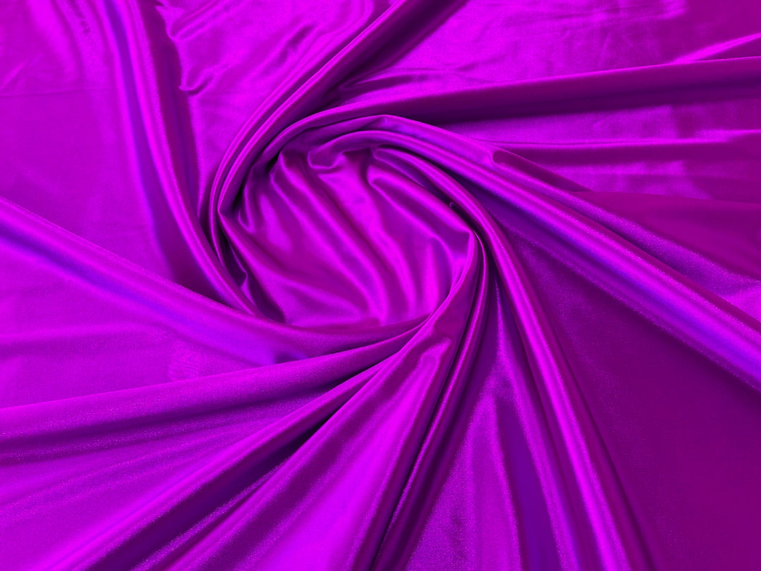 Violet Deluxe Shiny Polyester Spandex Fabric Stretch 58" Wide Sold by ...