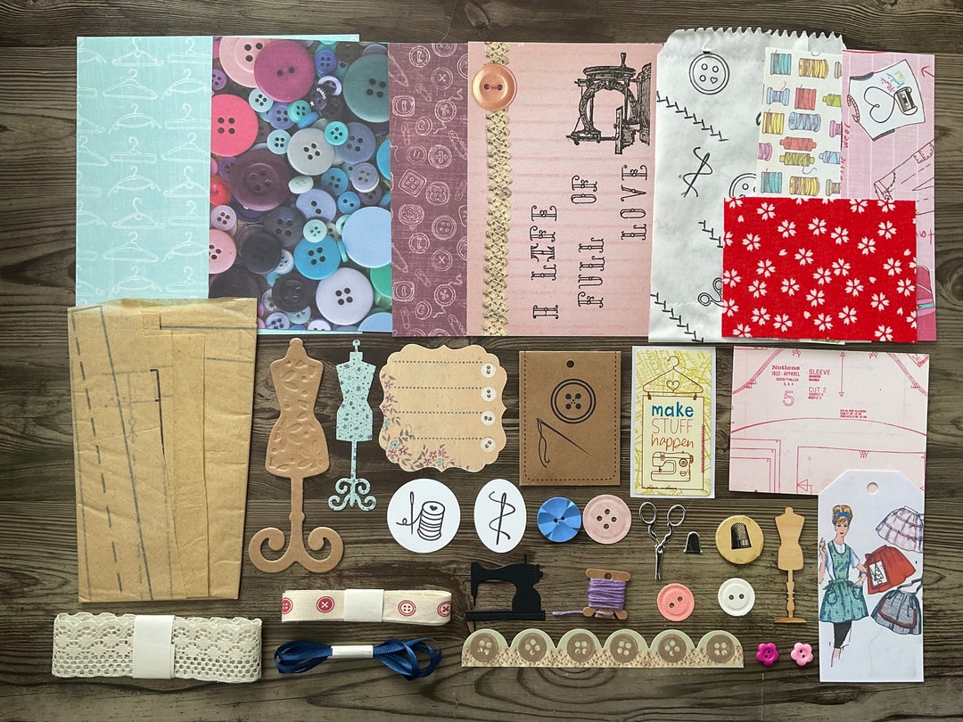 Mini Kit, Inspiration Pack, Sewing Theme Kit, DIY Kit, Gift Wrapping ...