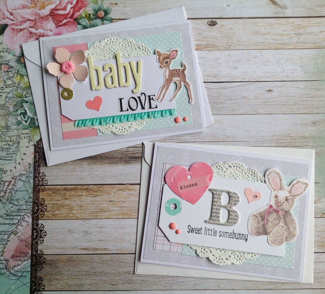 Baby Card, Newborn Card, Whimsical Baby Cards, Homemade Baby Card ...
