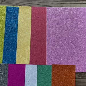 Mixed Glittered Paper Pack, Variety Pack, Glittered Paper Pack, Mixed ...