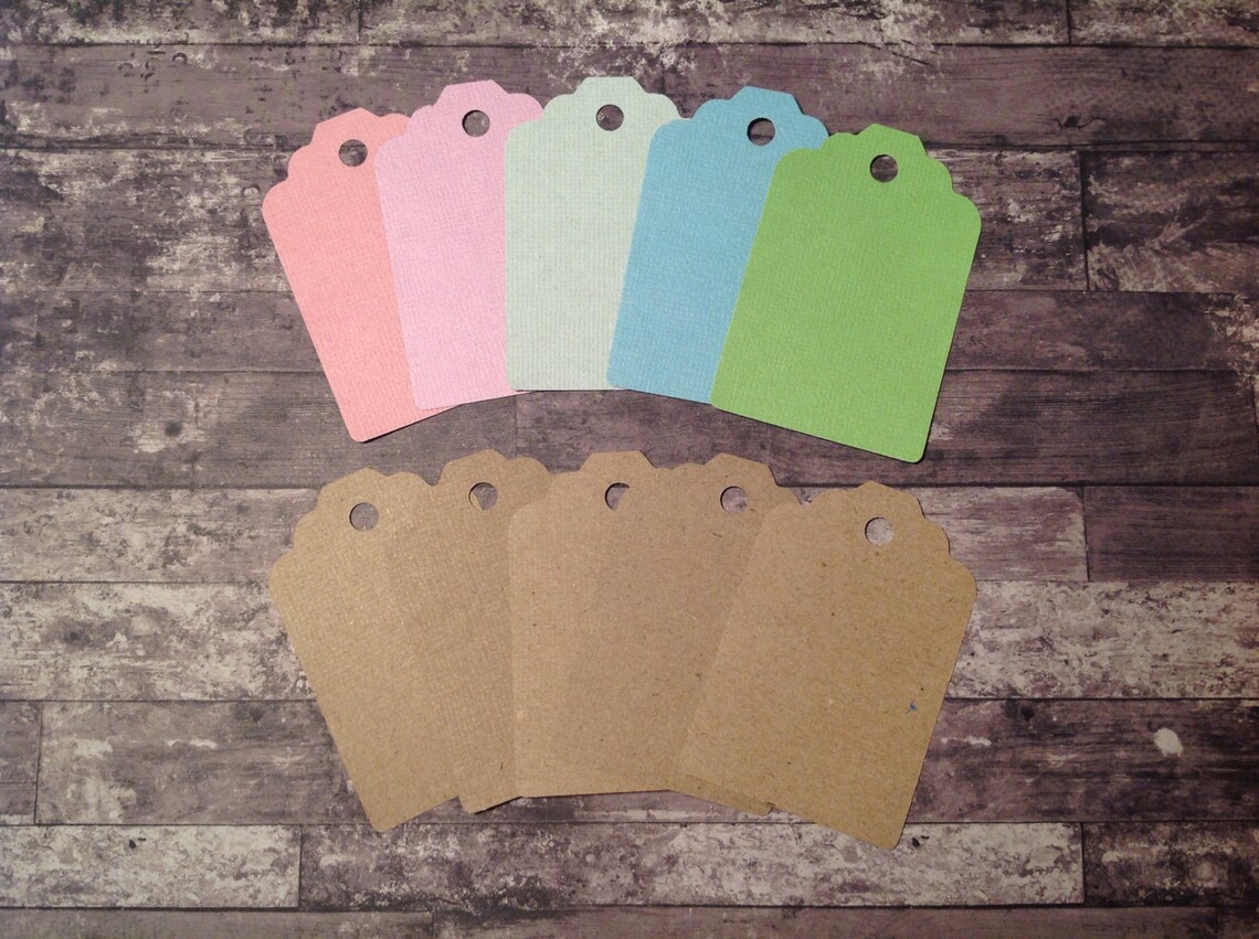 Gift Tags,20 Textured Tags, Price Tags, Coloured Kraft Tags, Rustic ...
