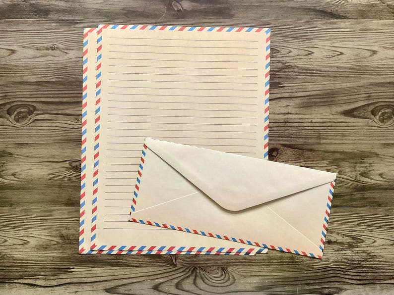 Air Mail Writing Set, Stationary Set, Large Letter Set, Airmail ...