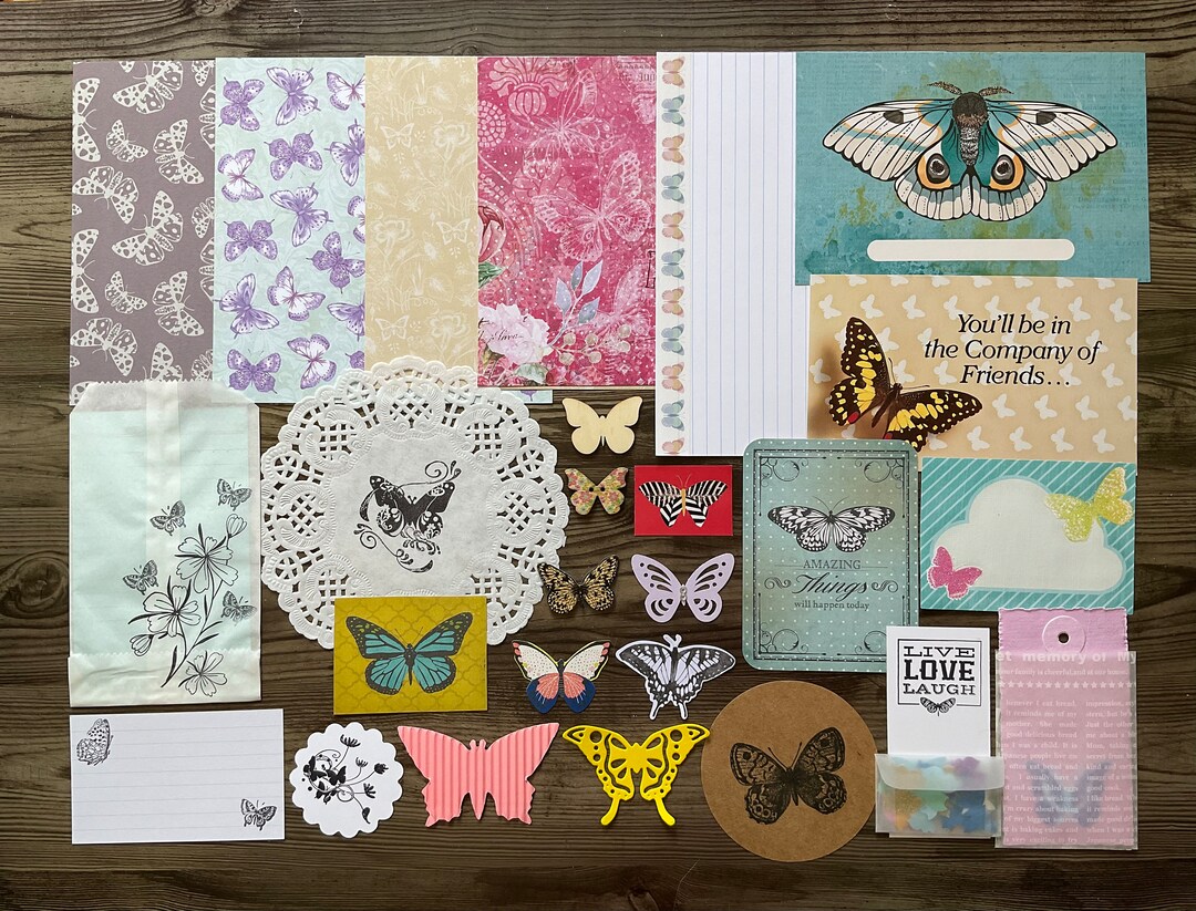 Inspiration Pack, Butterfly Ephemera, Mini Kit, DIY Kit, Gift Wrapping ...
