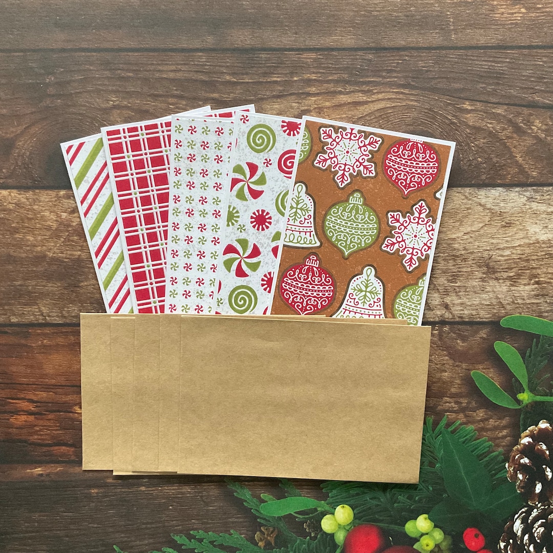 Mini Christmas Cards, Christmas Cards, Gift Cards, Set of 5 Cards, Mini ...