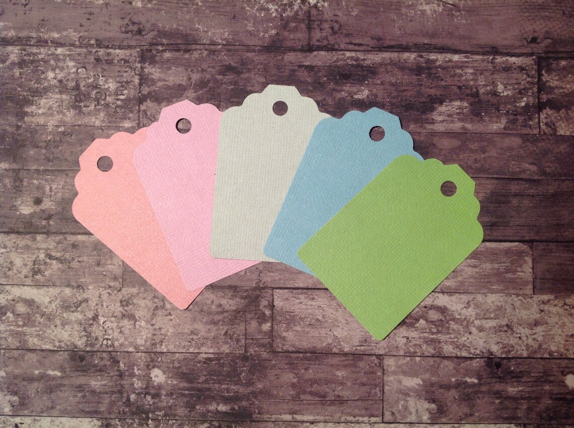Gift tags20 textured tags price tags coloured Kraft tags | Etsy