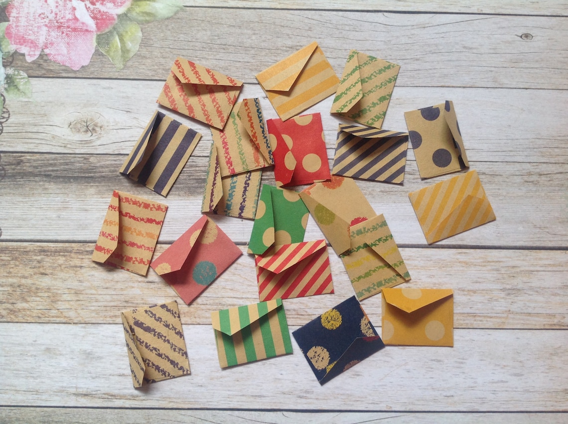 20 Tiny Cardsmini Kraft Paper Envelope and Card Set Fairy - Etsy