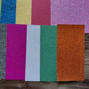 Mixed Glittered Paper Pack, Variety Pack, Glittered Paper Pack, Mixed ...