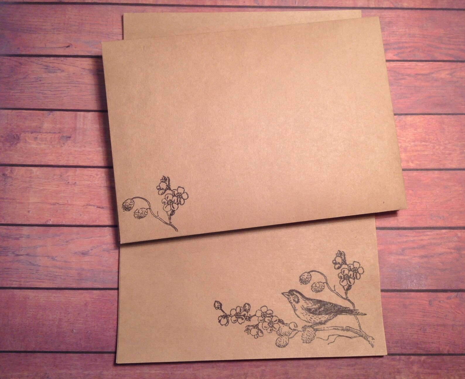 Writing Set Stationery Set Hand Stamped Writing Set Rustic - Etsy Australia