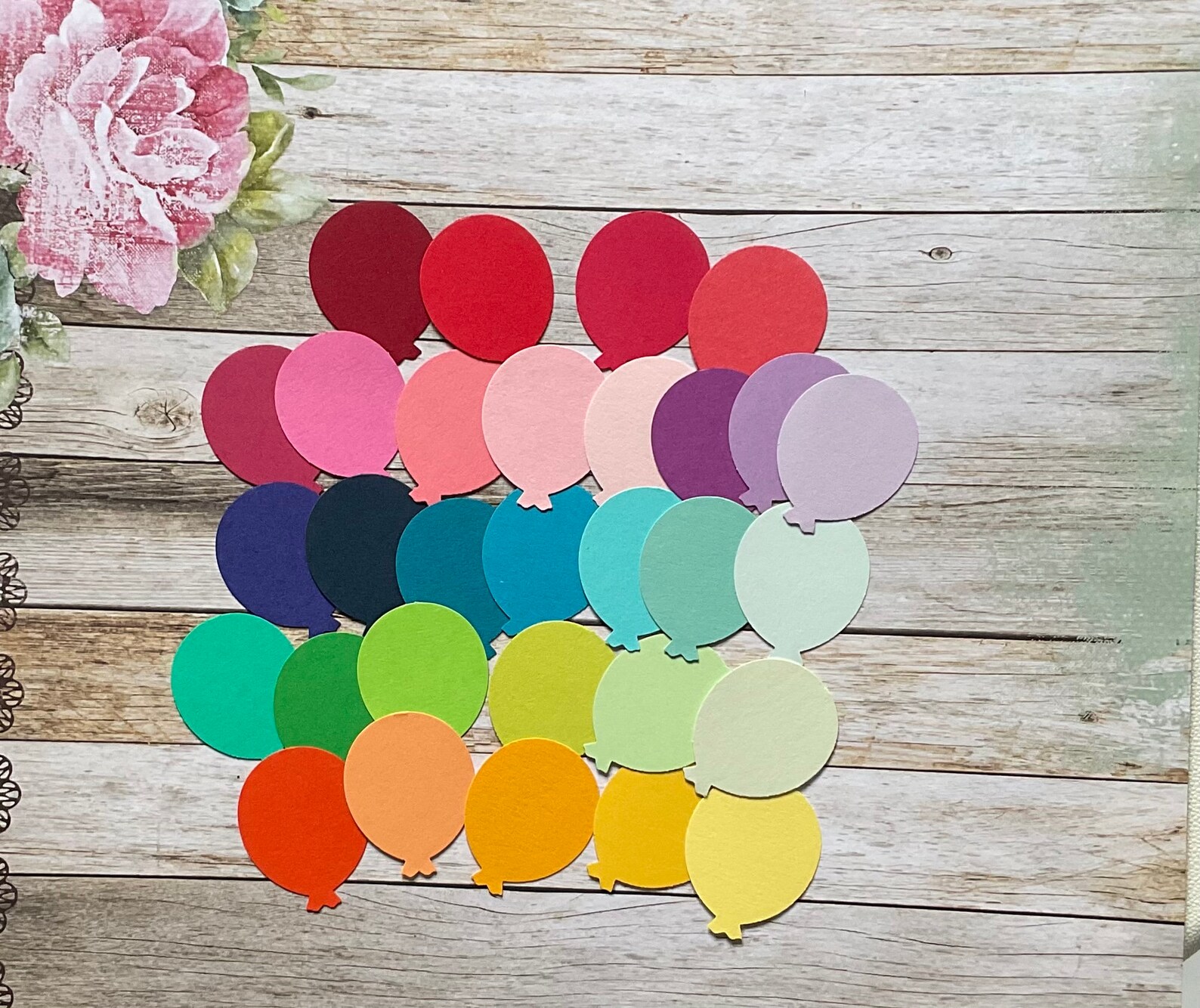 Balloon Confetti, Cardstock Confetti, Card Stock Balloons, Scrapbooking ...