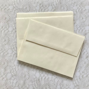 10 Vanilla A7 Envelopes: 5x7 Ivory Cream Stationery - Etsy