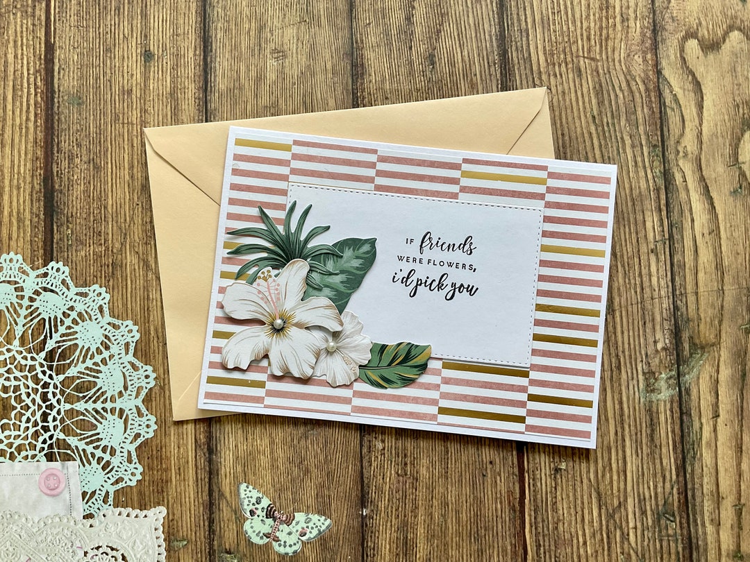Birthday Cards, Handmade Birthday Card, Floral Cards, Blank Handmade ...