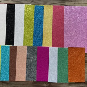 Mixed Glittered Paper Pack, Variety Pack, Glittered Paper Pack, Mixed ...