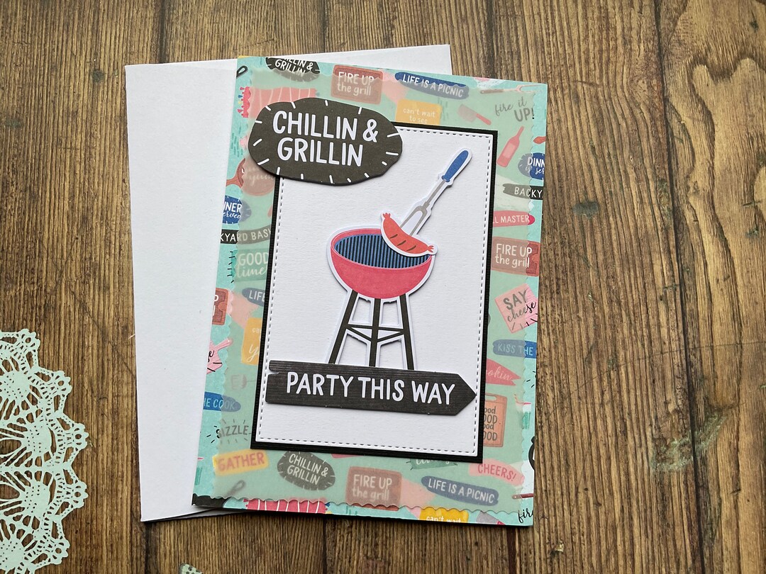 Handmade Birthday Card, Birthday Card, BBQ Cards,handmade Card ...