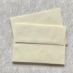 10 Vanilla A7 Envelopes: 5x7 Ivory Cream Stationery - Etsy