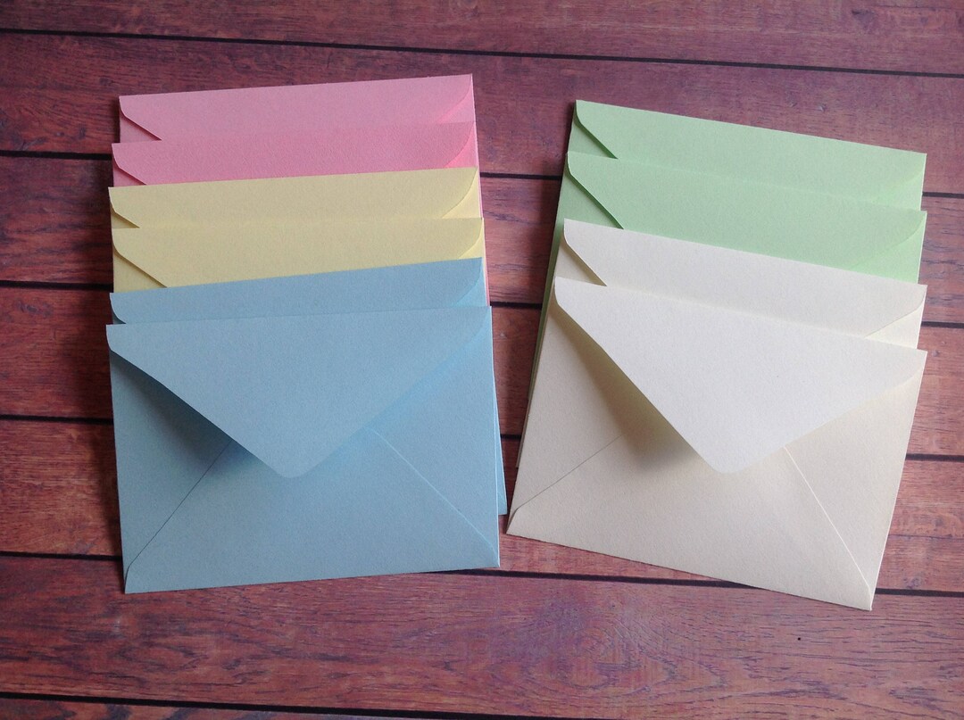 10 Mini Envelopes, Mini Envelope Set, Mini Stationery, Pastel Coloured ...