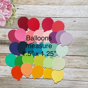Balloon Confetti, Cardstock Confetti, Card Stock Balloons, Scrapbooking ...