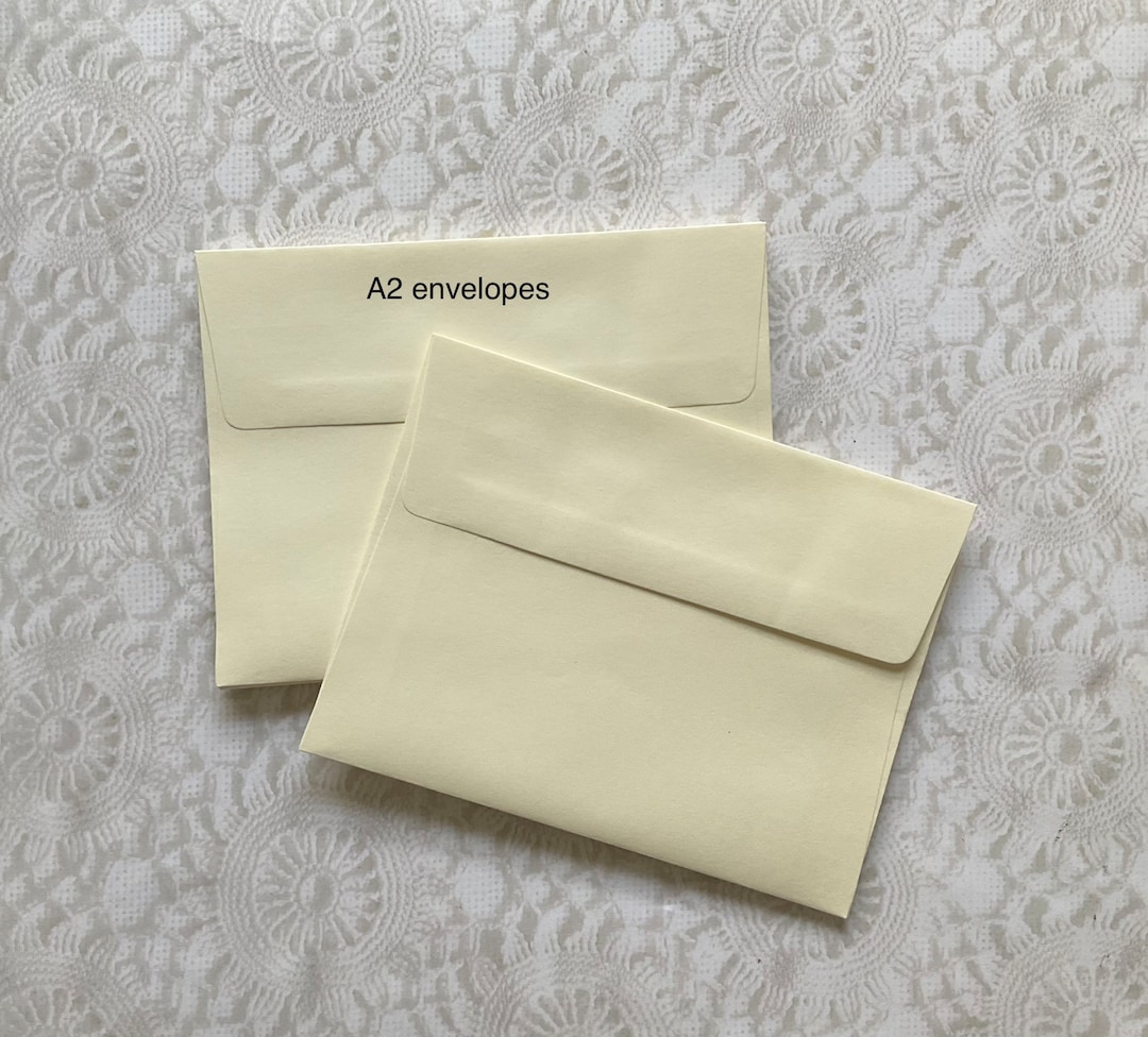 10 Plain Vanilla Envelopes, Quality Envelopes, A2 Envelopes, Ivory ...