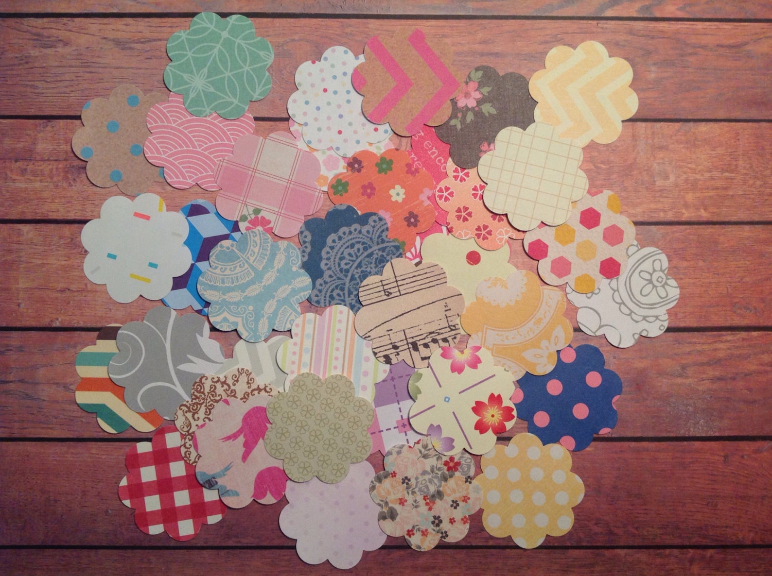 40 Die Cuts 1.5 Inch Die Cuts Paper Die Cuts Multi Coloured - Etsy ...