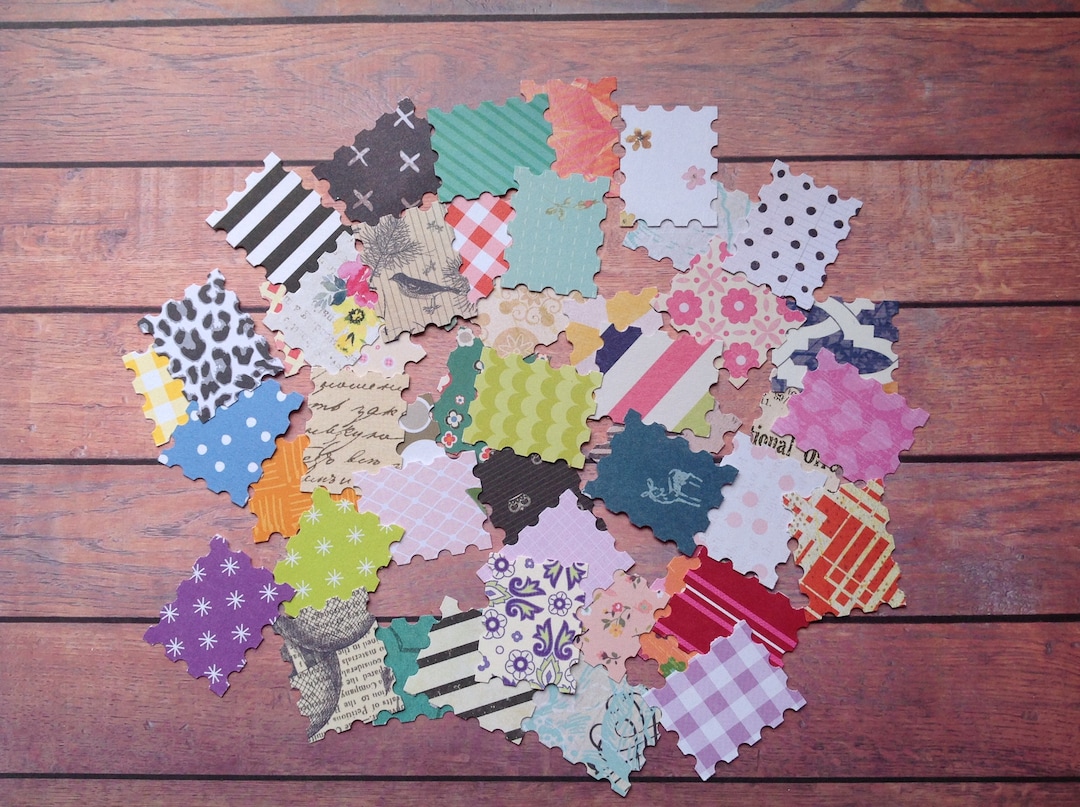 40 Faux Postage Stamps, Postage Stamp Die Cuts, 40 Die Cuts, Paper Die ...