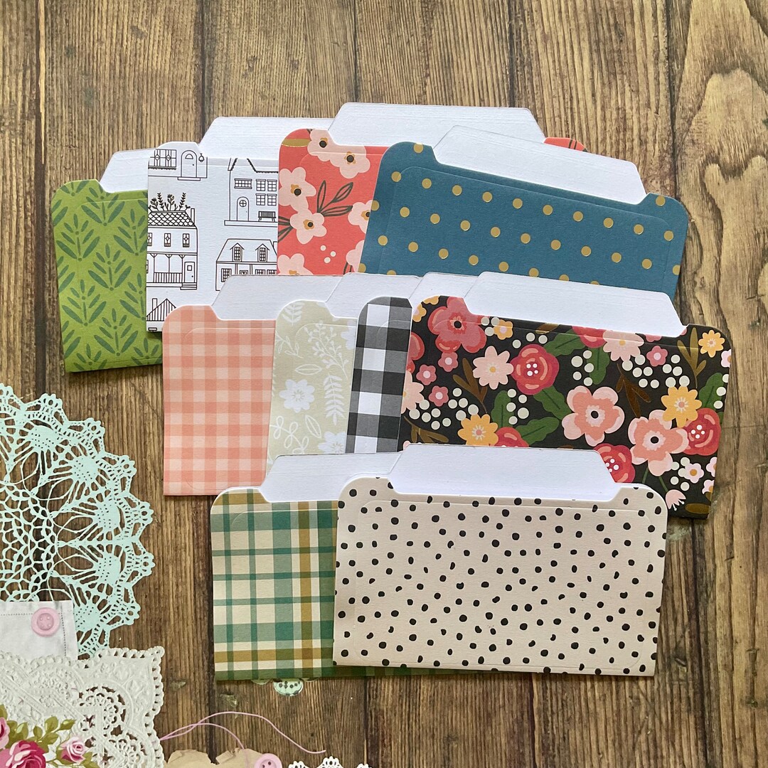 Mini File Folders,scrapbooking,ephemera Organizer, Planner Accessories ...