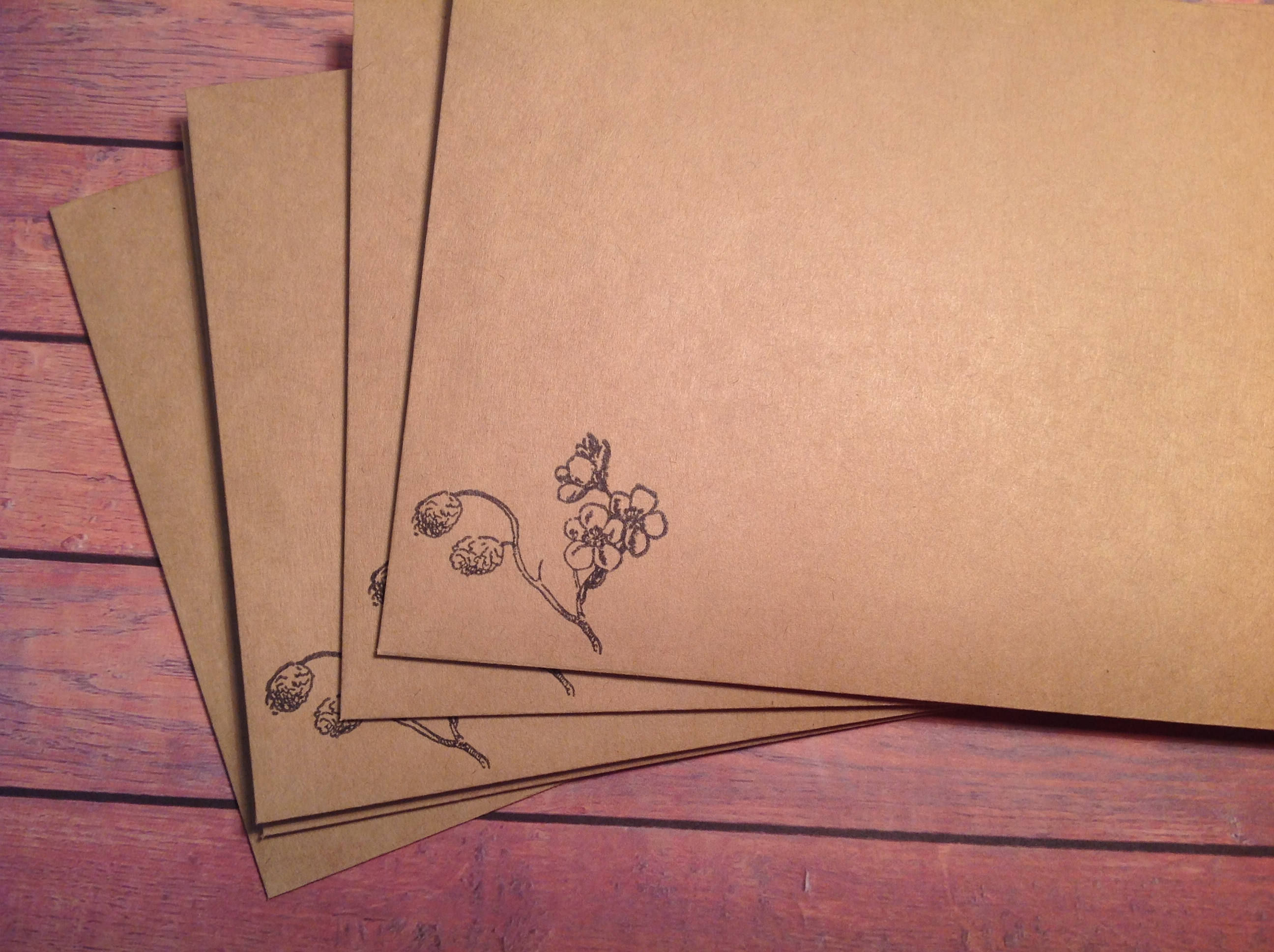 Writing Set Stationery Set Hand Stamped Writing Set Rustic | Etsy Australia