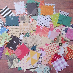 40 Faux Postage Stamps, Postage Stamp Die Cuts, 40 Die Cuts, Paper Die ...