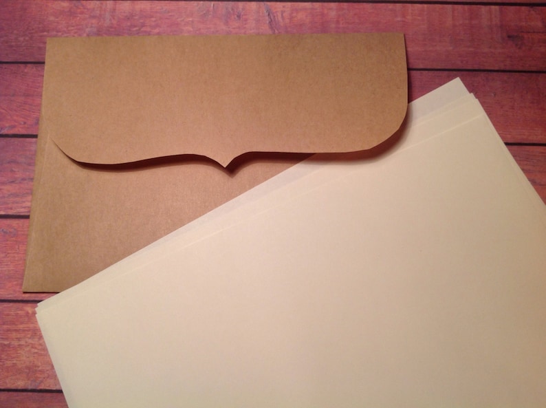 Writing Set, Stationery Set, Rustic Writing Set, Stationary Set, Kraft ...