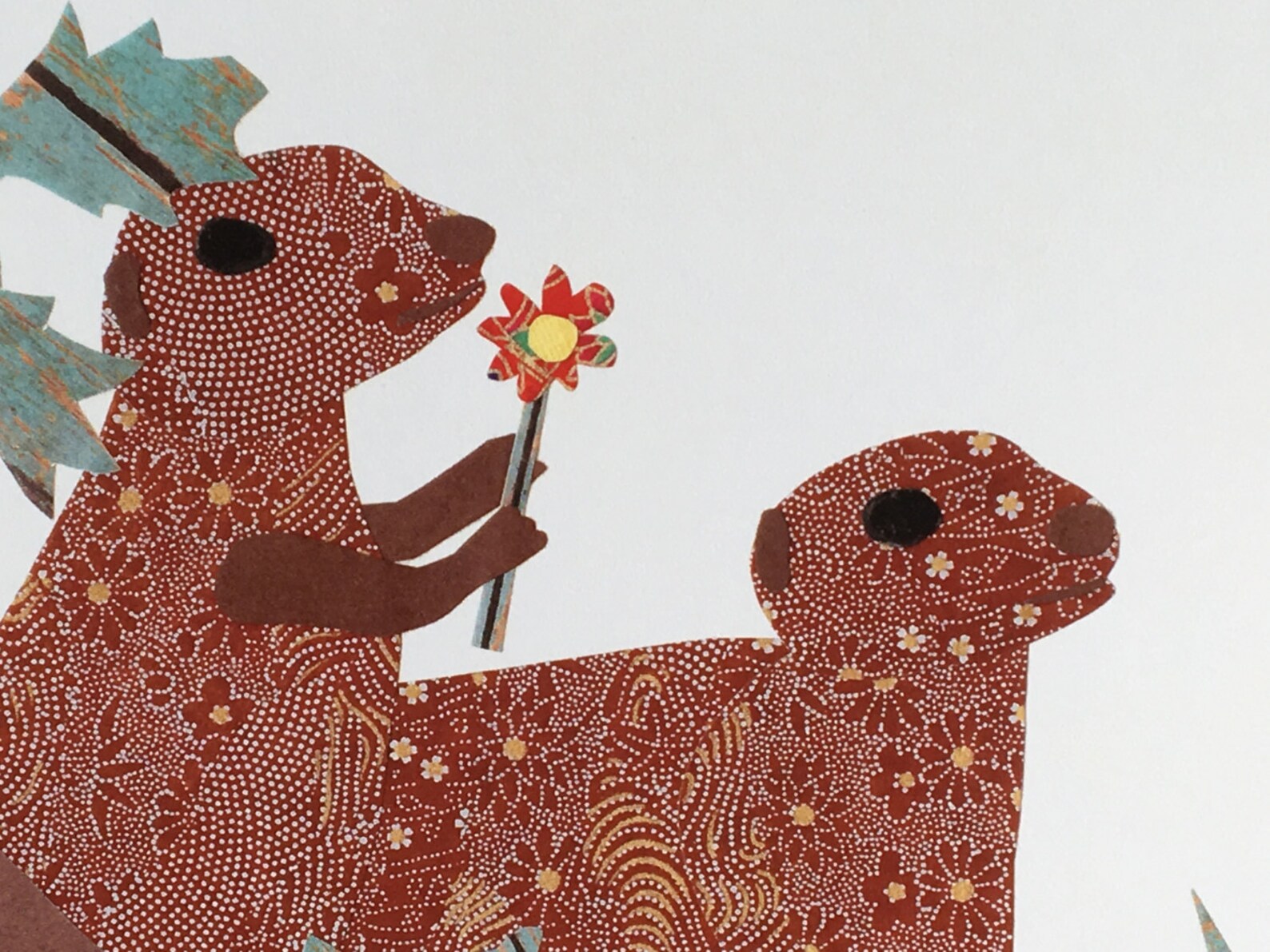 Prairie Dogs 1, Cut Paper Art, Japanese Paper, Whimsical Humor Animals ...