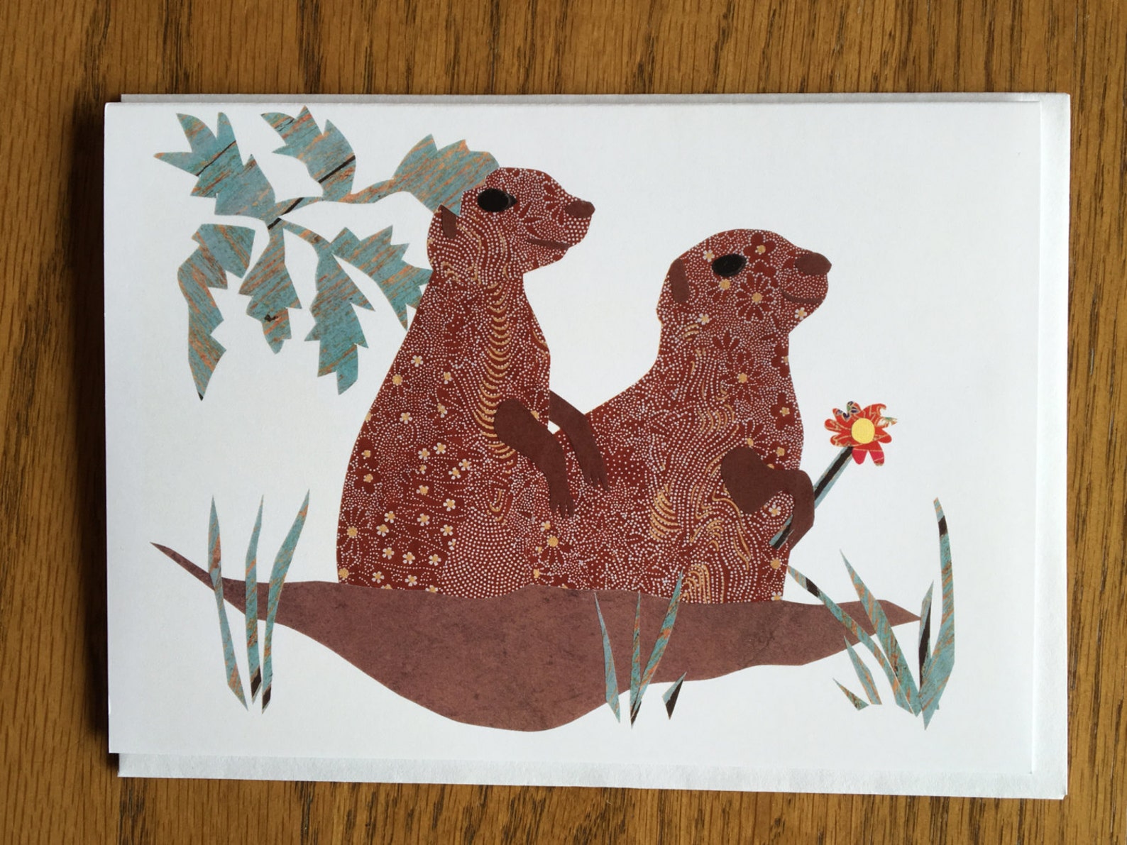 Prairie Dogs 2, Cut Paper Art, Japanese Paper, Whimsical Humor Animals ...