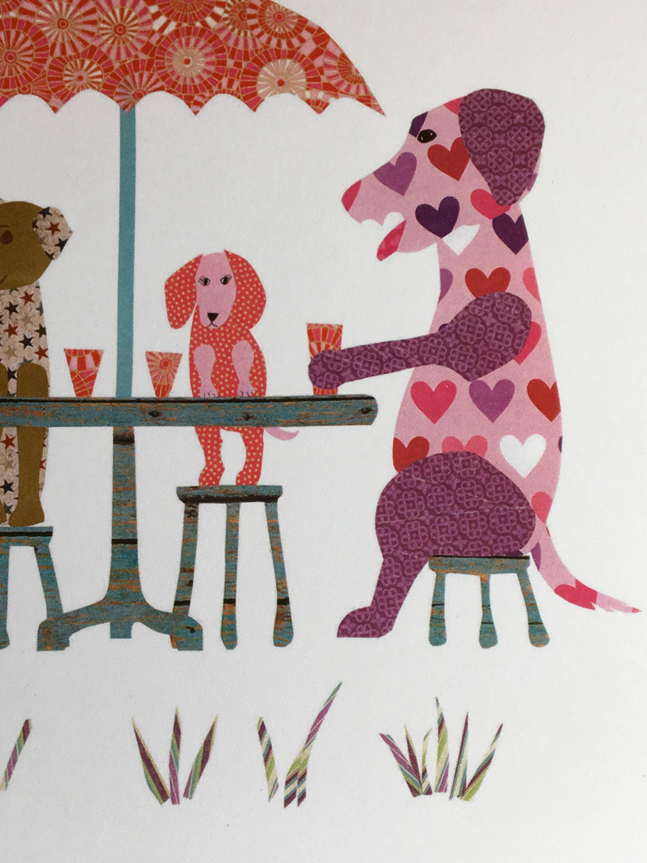 Tea Party Card, Donkey Card, Cut Paper Art, Whimsical, Fantasy Card ...