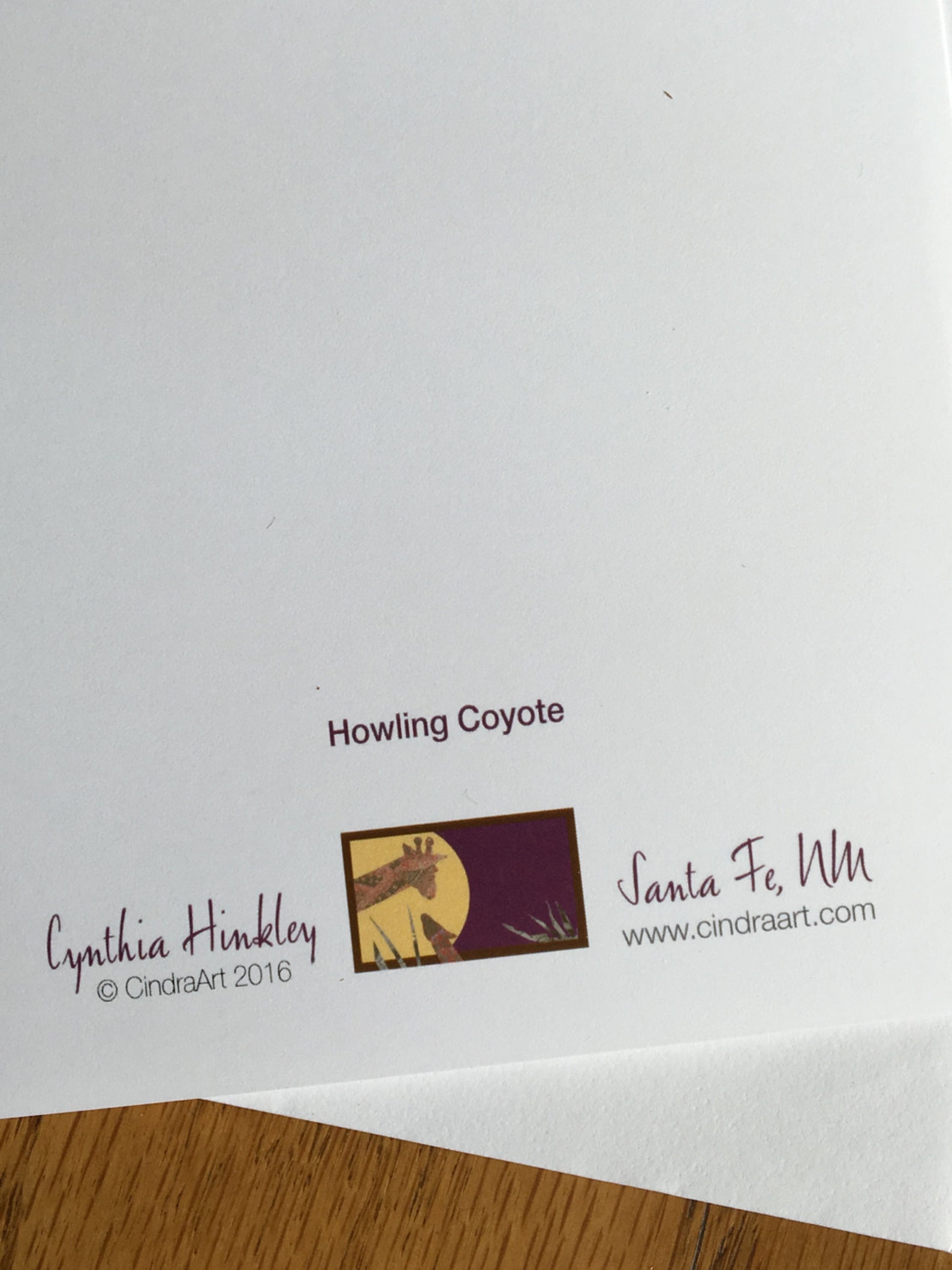 Howling Coyote, Coyote Card, Southwest Animal Card, Pen and Ink, Black ...