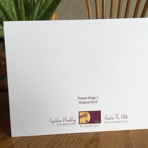 Prairie Dogs 1, Cut Paper Art, Japanese Paper, Whimsical Humor Animals ...