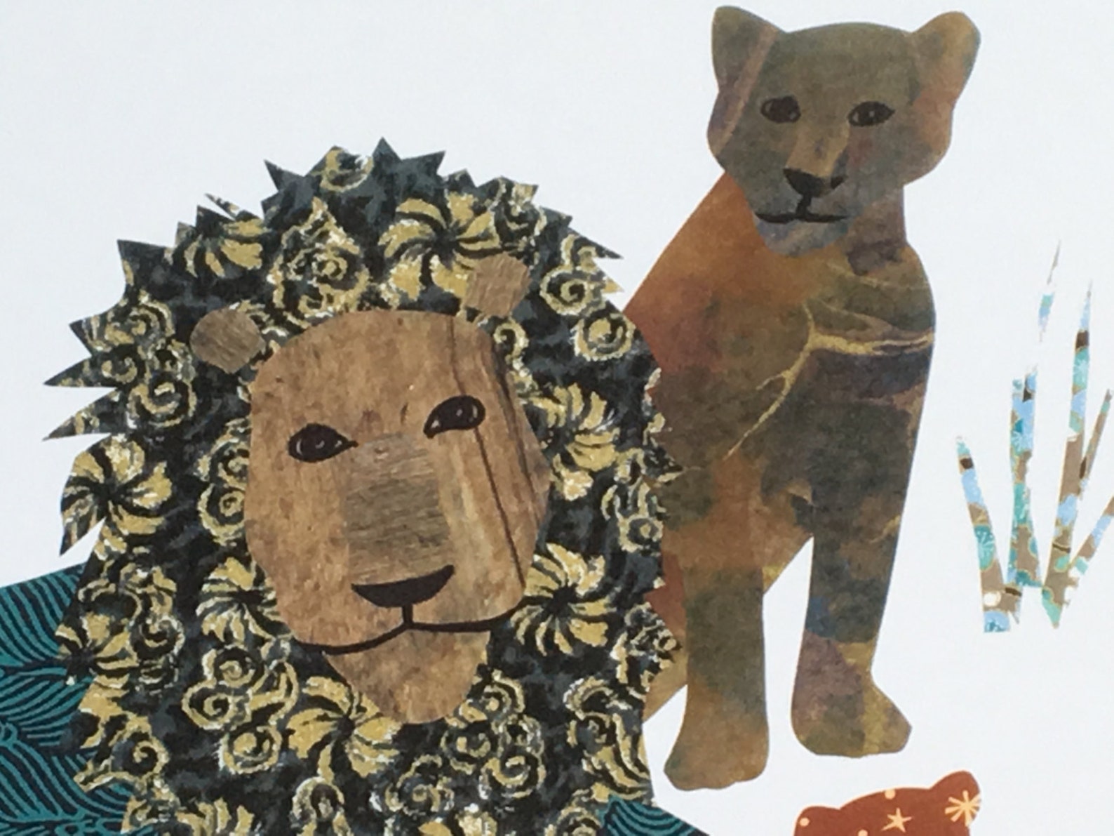 Lion Family, Lion Card, African Card, Animal Card, Cut Paper Art ...