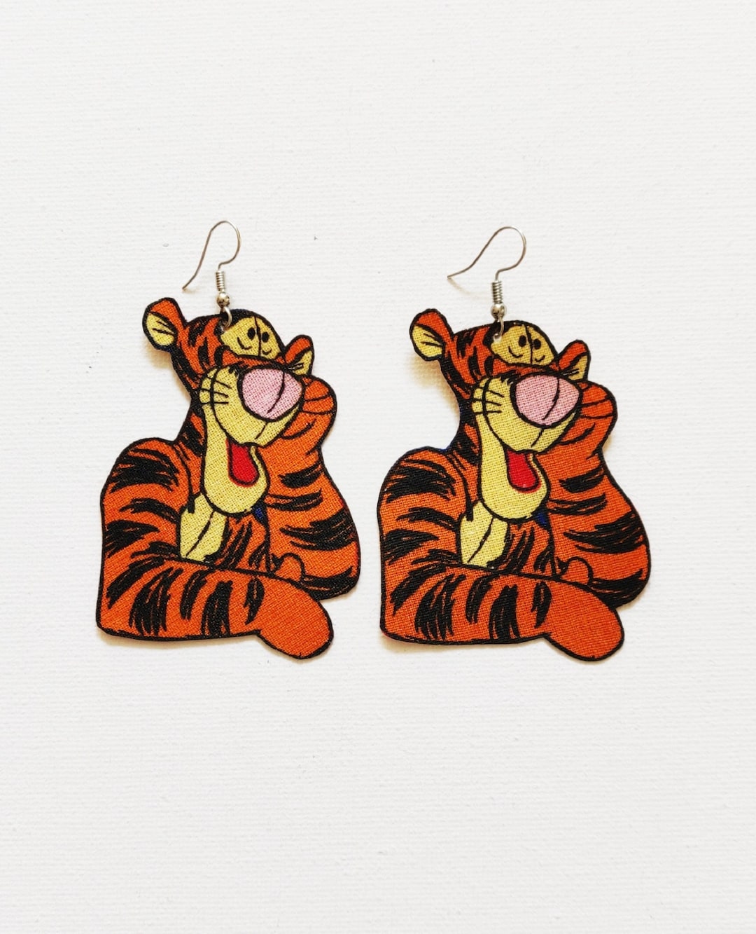 Tigger Fabric Earrings, Tigger Jewelry, Tigger Gift, Winnie the Pooh ...