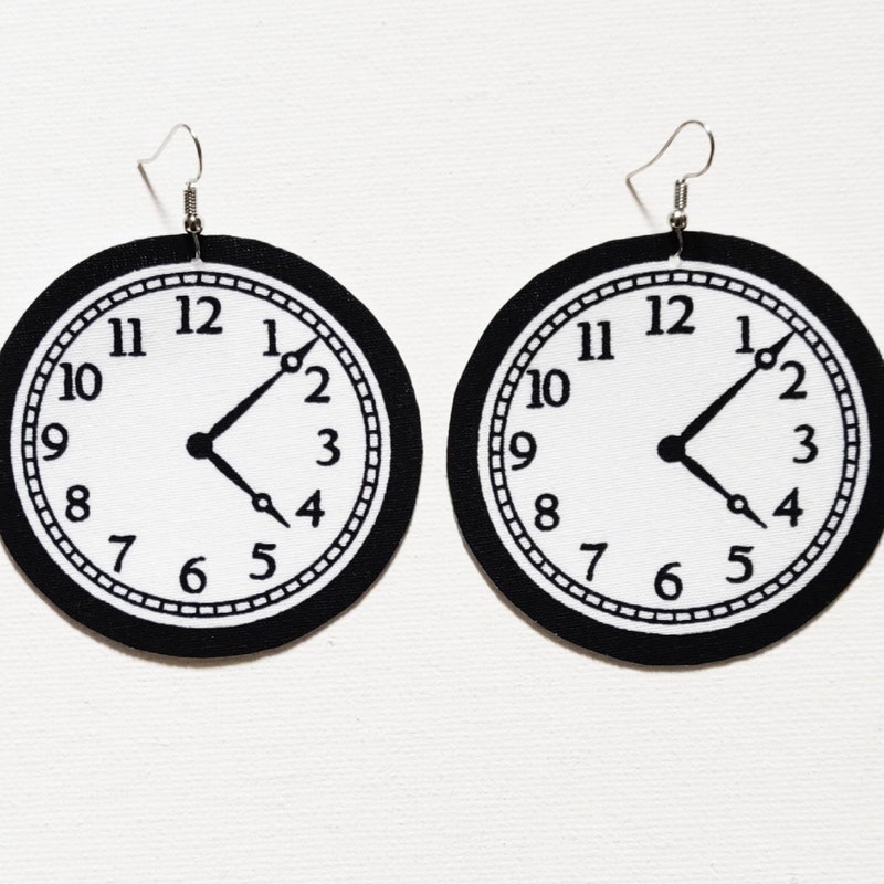 Clock Earrings - Etsy