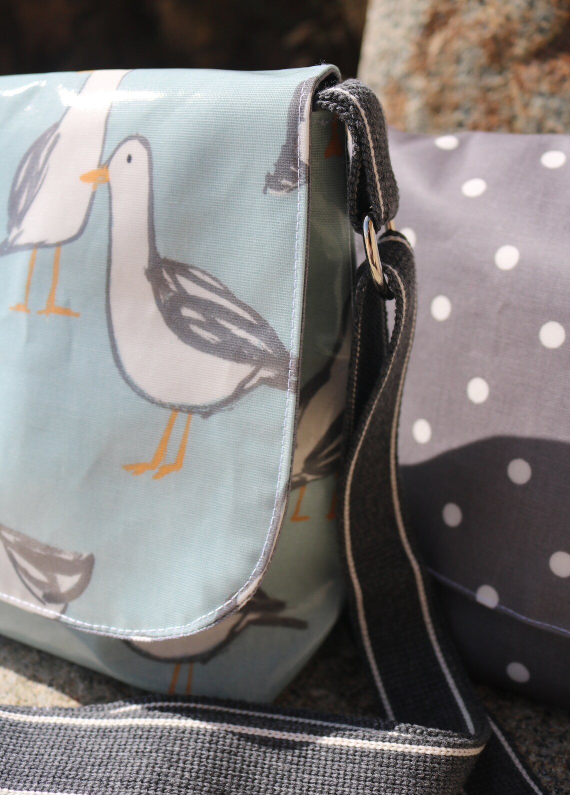 Friendly Seagull Design Oilcloth Messenger Bag. Waterproof. - Etsy UK
