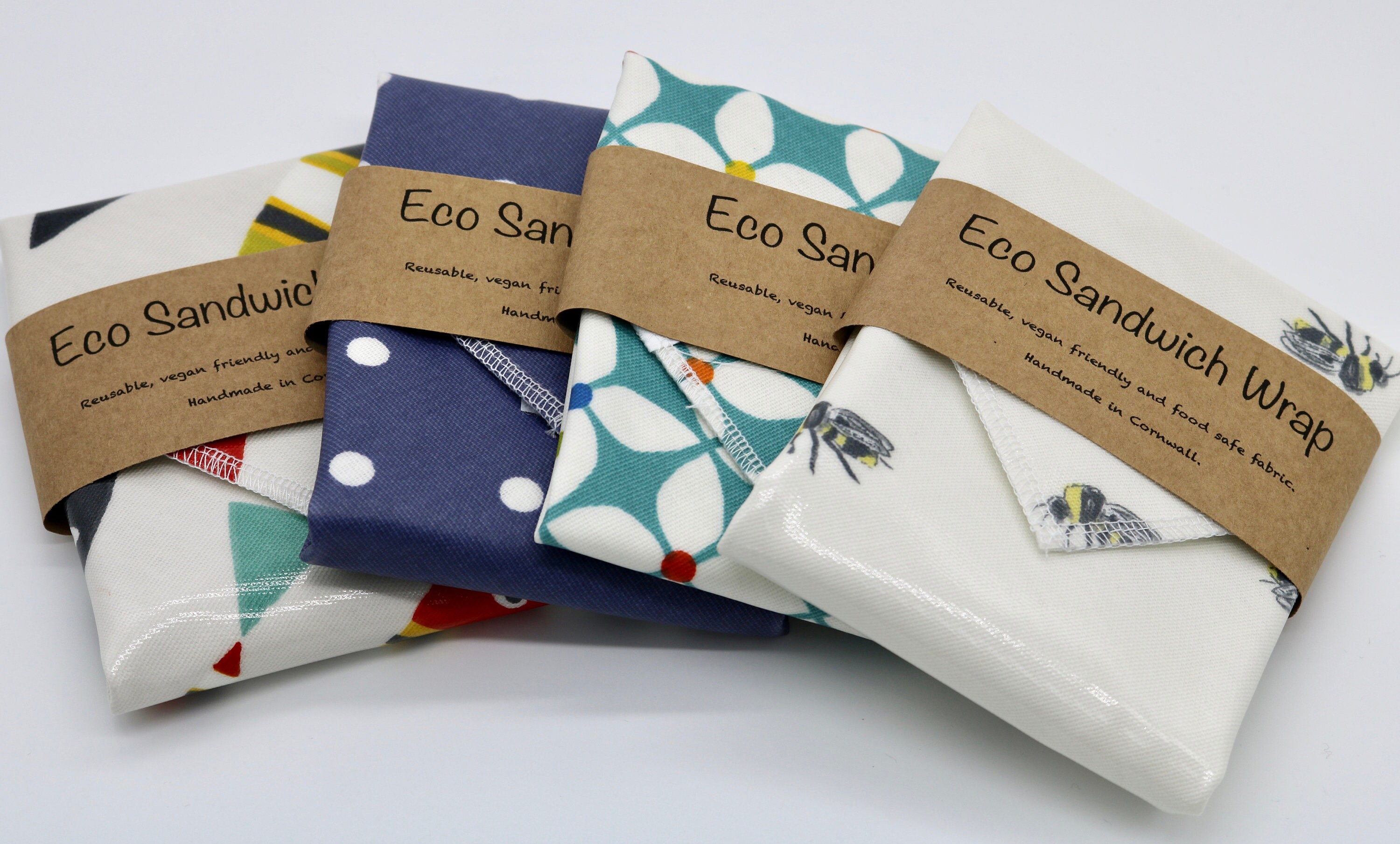 Geometric teal floral design Eco Sandwich Wrap. Reusable food | Etsy