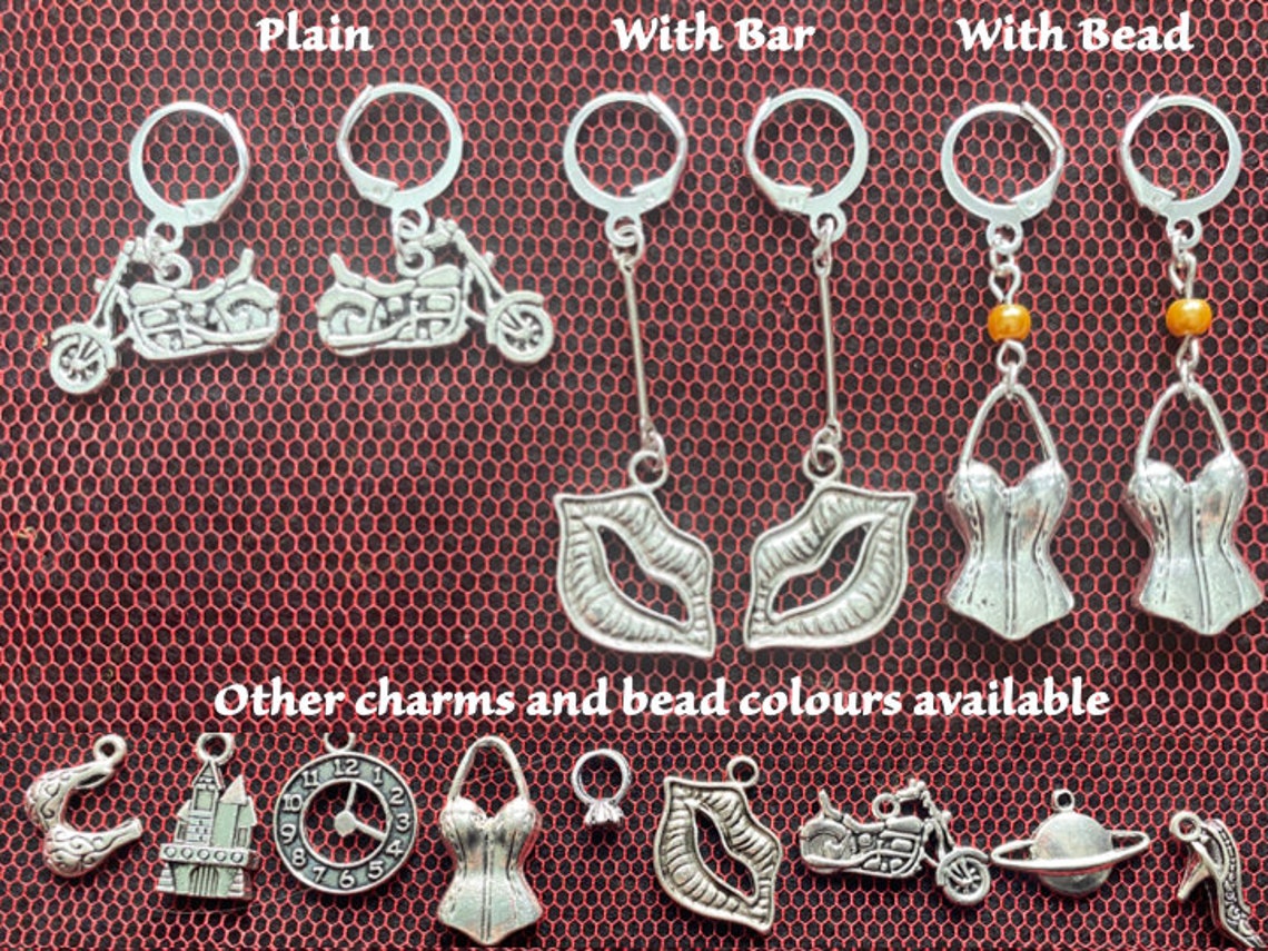 Rocky Horror Show Inspired Lever Back Huggie Earrings With the Charm ...
